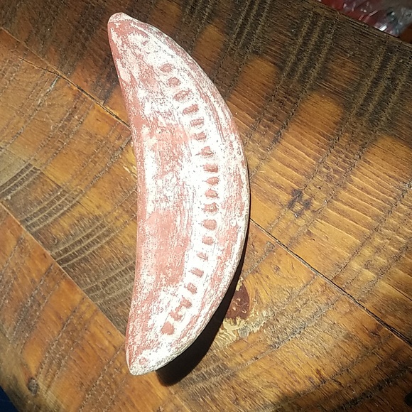 Art | Vtg Painted Terracotta Clay Watermelon Rustic Stoneware Pottery ...